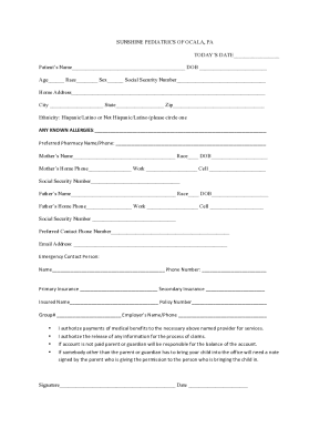 Fillable Online Demographics Sheet.docx Fax Email Print - pdfFiller