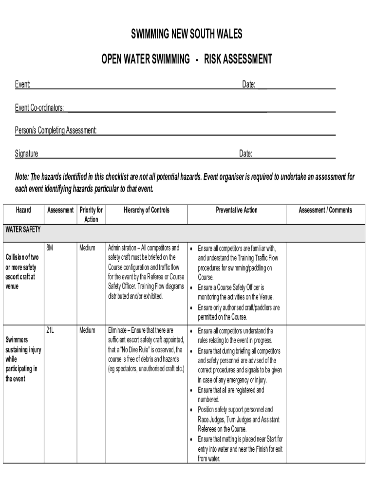 Fillable Online Example - Risk Assessment Form.doc Fax Email Print ...
