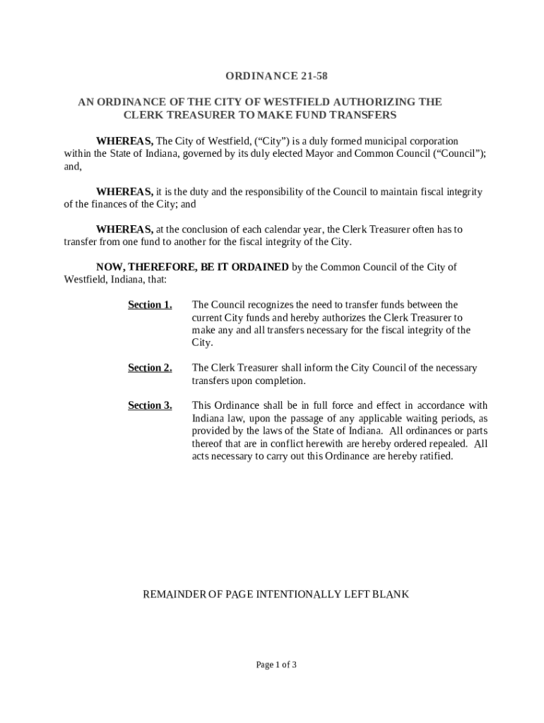 ORDINANCE 23-34 AN ORDINANCE OF THE ... Doc Template | pdfFiller