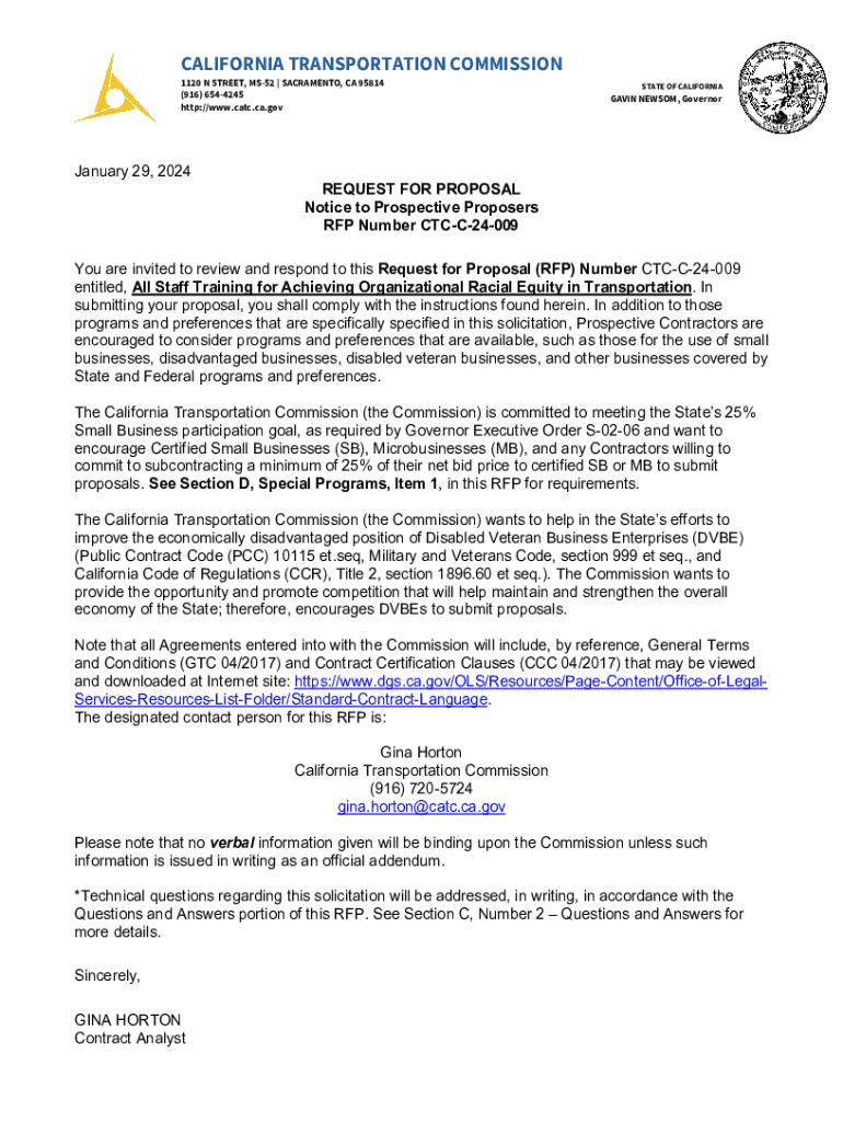 Fillable Online ContactCTC - California Transportation Commission - CA ...