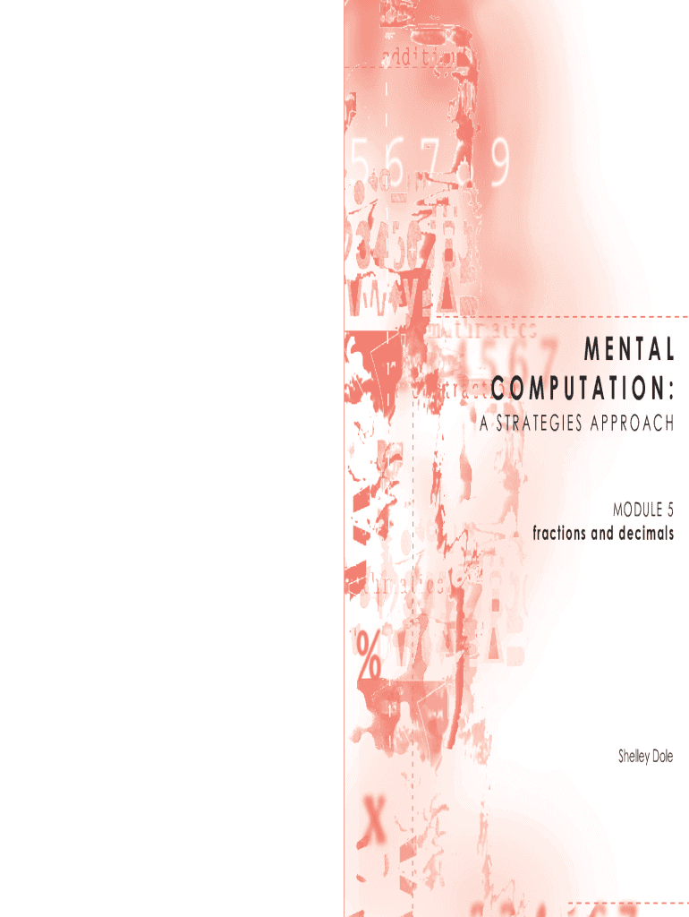 Fillable Online Improving mental computation skills in middle years ...