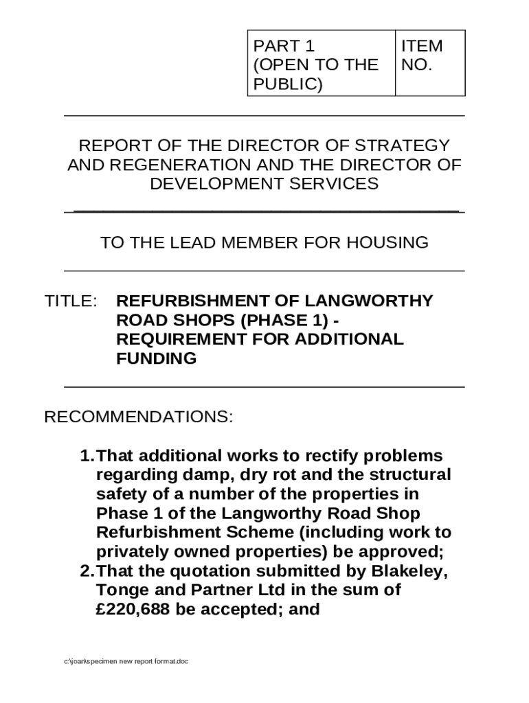 Refurbishment of Langworthy Road Shops Phase 1 - services salford gov Doc Template | pdfFiller