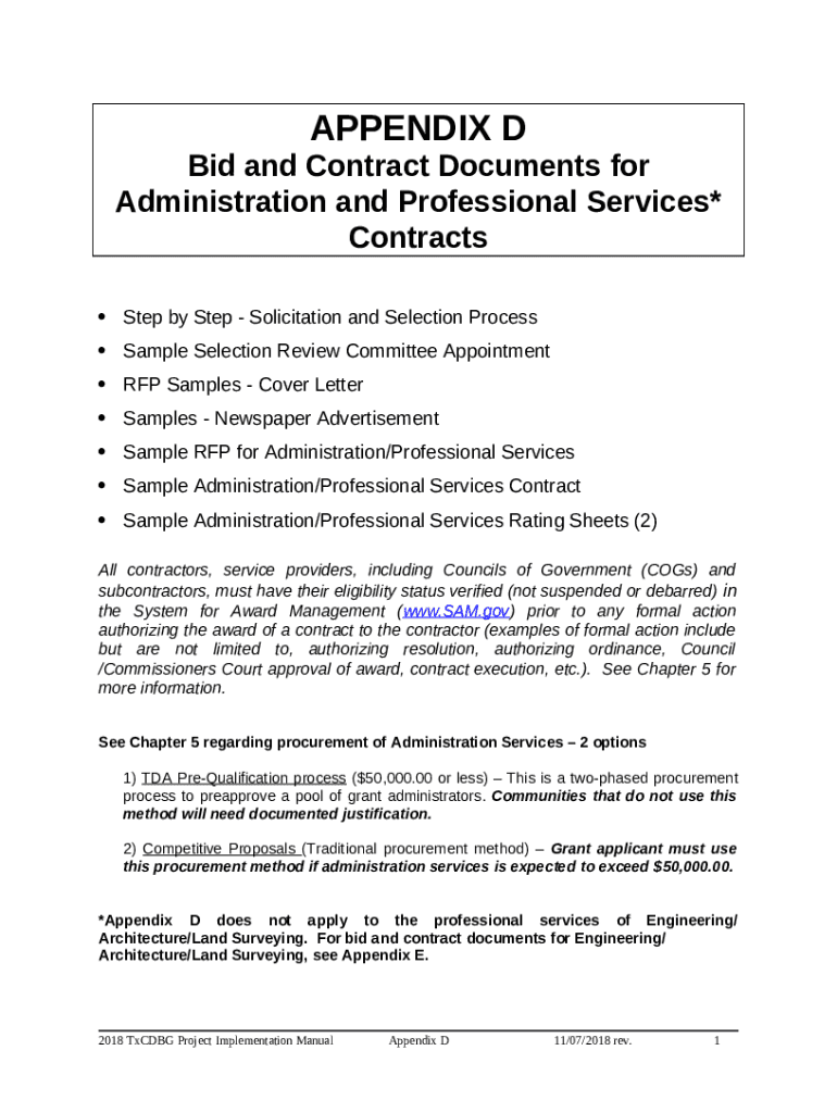 Sample RFP for Administration/Professional Services Doc Template ...