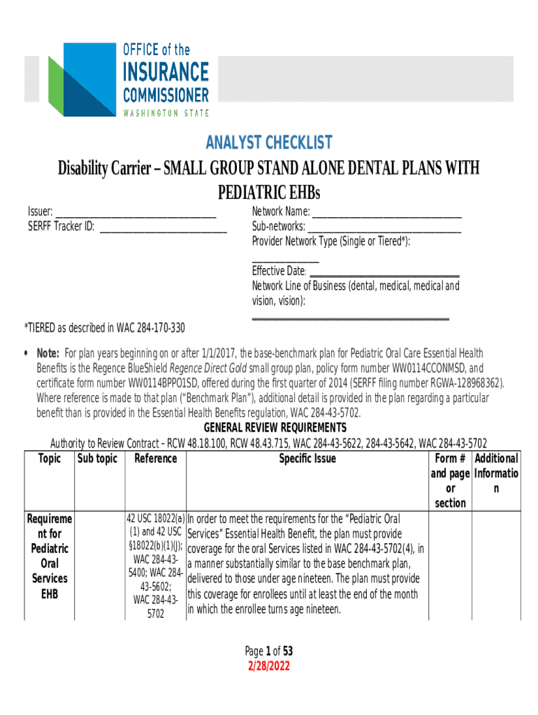 Stand-alone Dental Plans (SADPs) Doc Template | pdfFiller