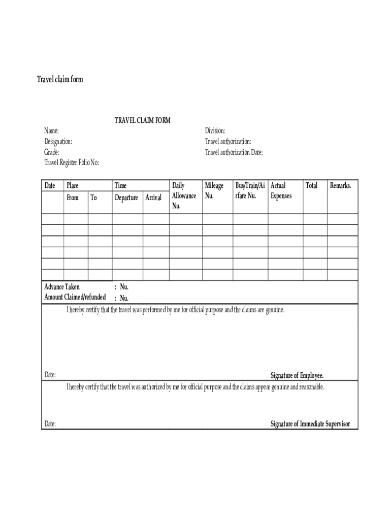 Fillable Online Travel Claim Worksheet - Campus 11-06-23 Fax Email ...