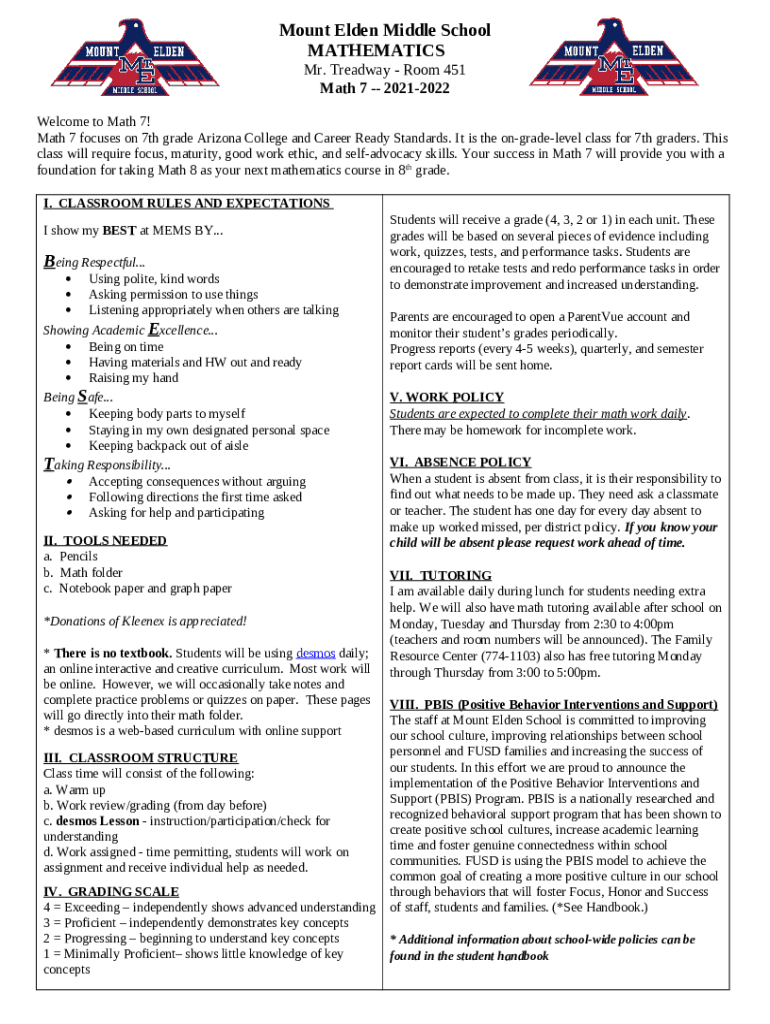 Arizona's College and Career Ready Standards 7th Grade ... Doc Template ...