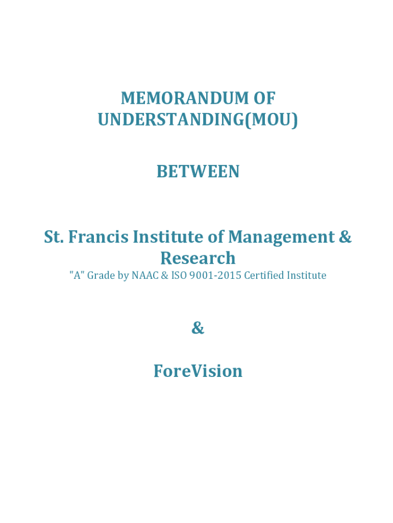 Fillable Online St. Francis Institute of Management and Research ...