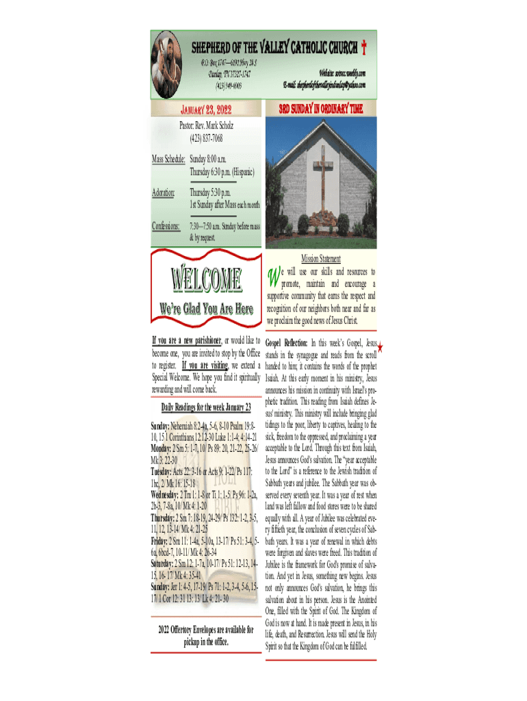 Fillable Online SOTV Bulletin 8x14.pub - Shepherd of the Valley ...