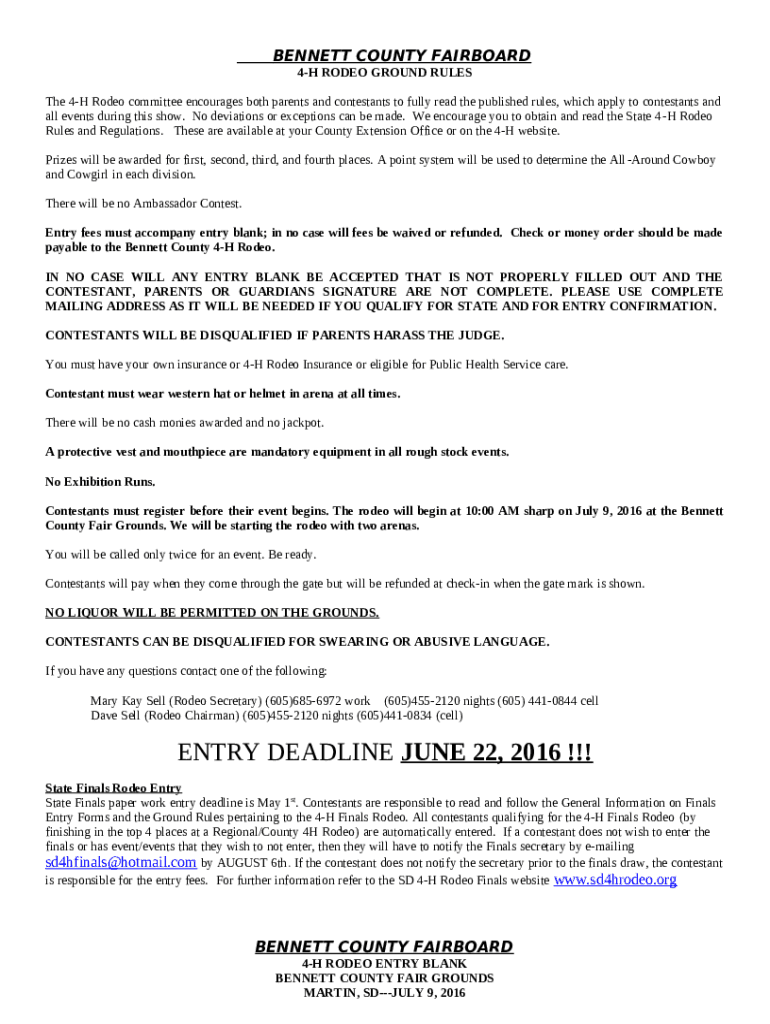 Park County Fair Royalty Application Doc Template | pdfFiller