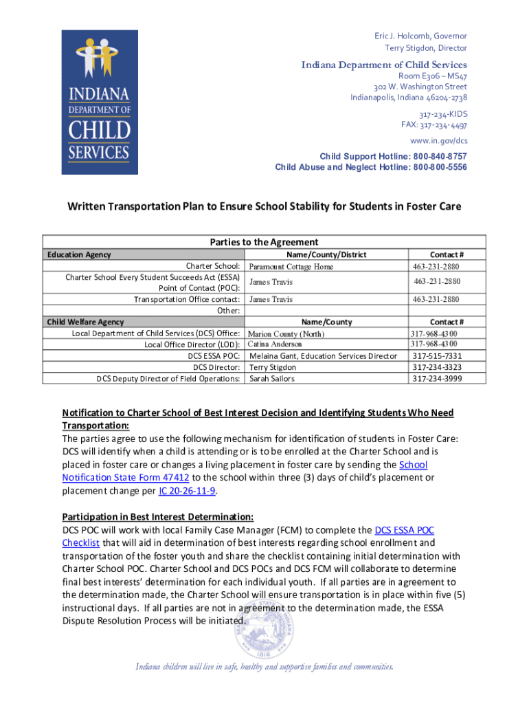 Fillable Online Department of Child Services DCS Hotline Fact Sheet ...