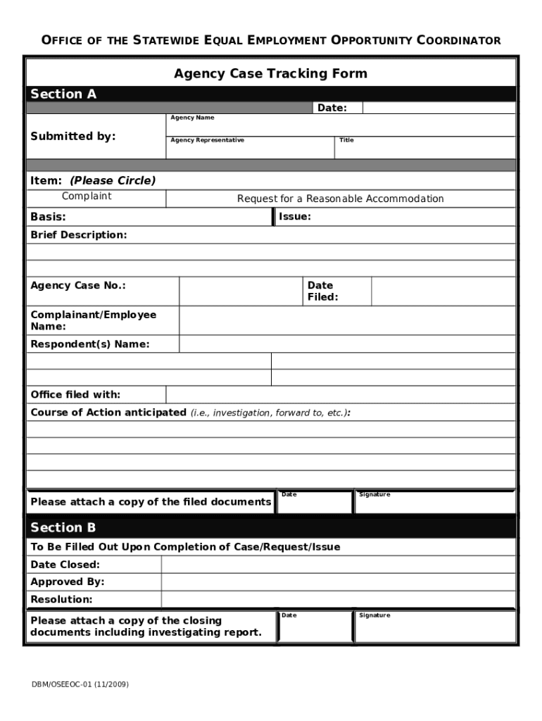 Agency Case Tracking (Word). Agency Case Tracking (Word) - dbm maryland ...