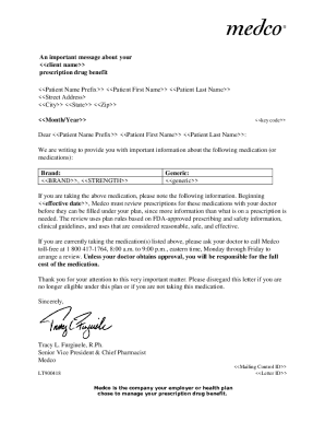 Fillable Online Patient Prenotification Letter - Auth for Coverage ...