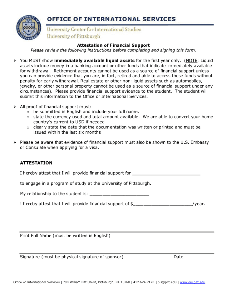 Fillable Online instructions-statement-of-financial-support.pdf Fax ...