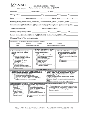 Fillable Online colorado Pre-Admission Screening and Resident Review ...
