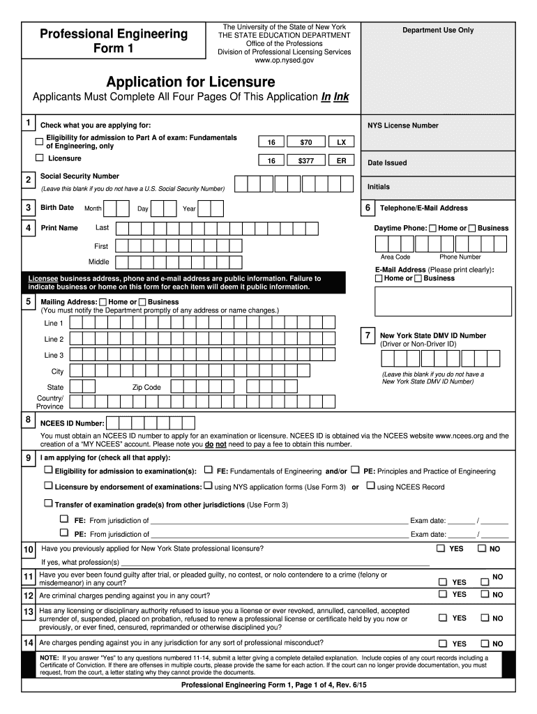 Fillable Online op nysed NYS License Number Fax Email Print - pdfFiller
