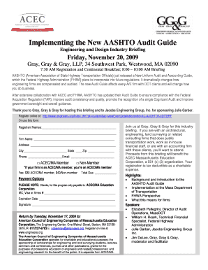 Fillable Online acecma Implementing the New AASHTO Audit Guide ...