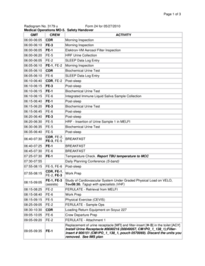 Fillable Online nasa Page 1 of 3 Radiogram No. 3179 u Form 24 for 05/27 ...