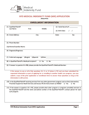 Fillable Online dfs ny New York State Medical Indemnity Fund ...