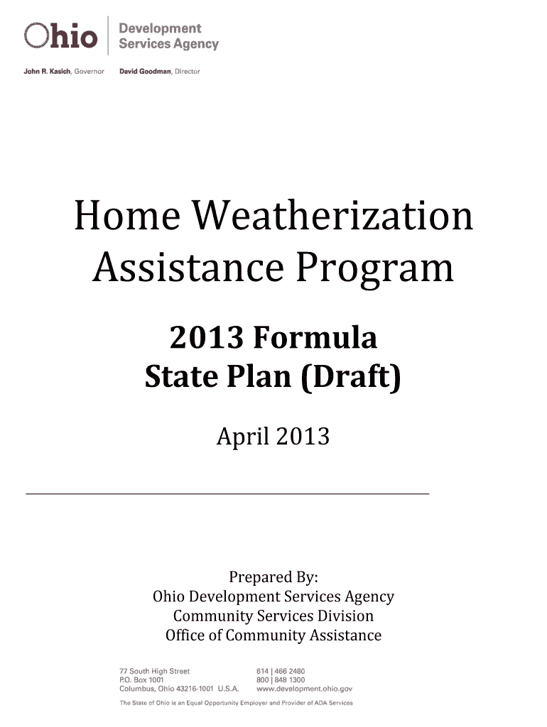 Fillable Online development ohio Home Weatherization Fax Email Print ...