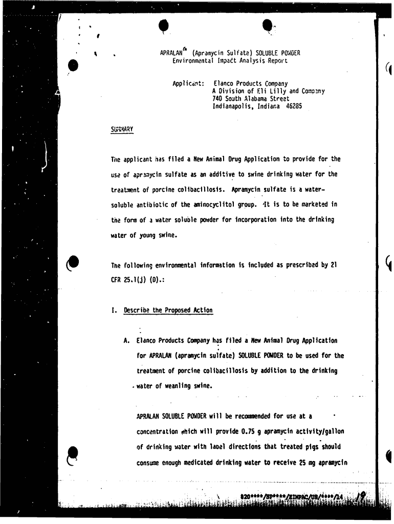 Fillable Online fda APRALAN Apramycin Sulfate SOLUBLE POiJDER ...