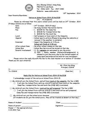 Fillable Online csshk edu Mr Chim Hon Ming Principal CSSHK - Chiu ...