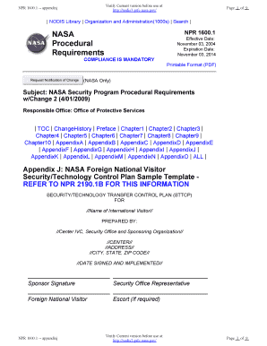 Fillable Online nodis3 gsfc nasa NASA Procedural Requirements - NODIS ...