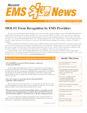 Fillable Online MOLST Form Recognition by EMS Providers Fax Email Print ...