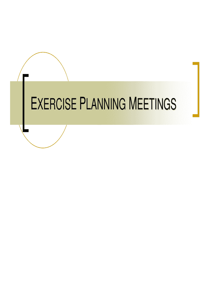Fillable Online michigan EXERCISE PLANNING CONFERENCES Fax Email Print ...