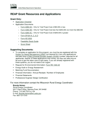Fillable Online REAP Grant Application Instructions, Checklists, and ...