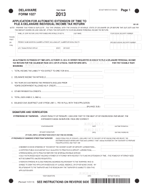 Fillable Online revenue delaware FILE A DELAWARE INDIVIDUAL INCOME TAX ...