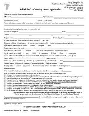 Fillable Online Catering permit application Fax Email Print - pdfFiller
