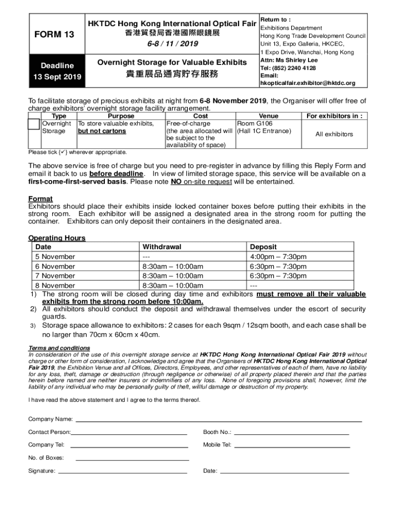 Fillable Online Hong Kong International Optical Fair opens today Fax Email Print - pdfFiller