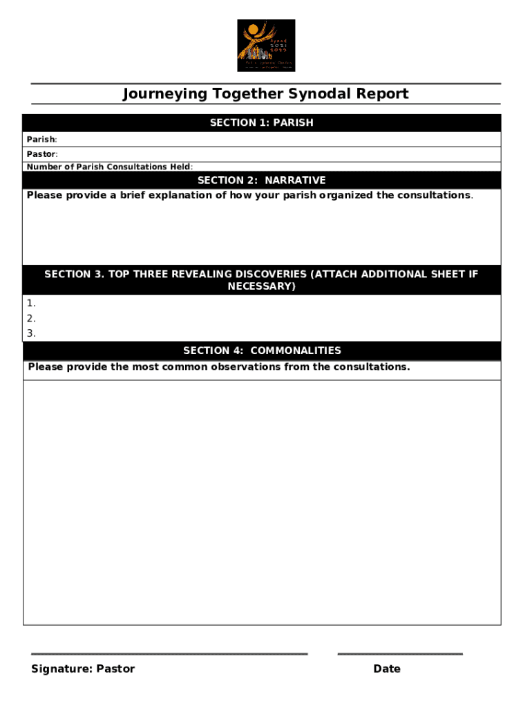 Process for Facilitating Synodal Consultations For a ... Doc Template ...