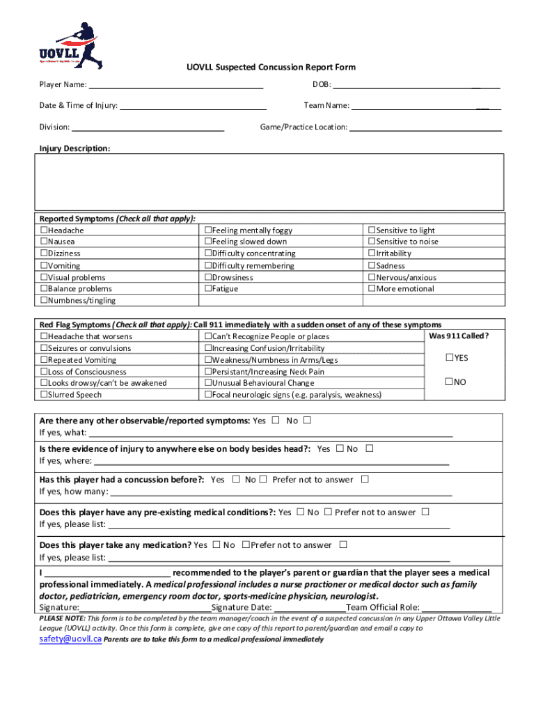 Fillable Online Heads Up, Concussion in Youth Sports: A Fact Sheet for ...