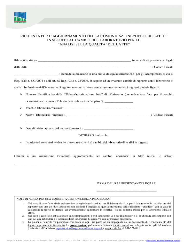 Compilabile Online agrea regione emilia-romagna POSTE ITALIANE S.p.A ...