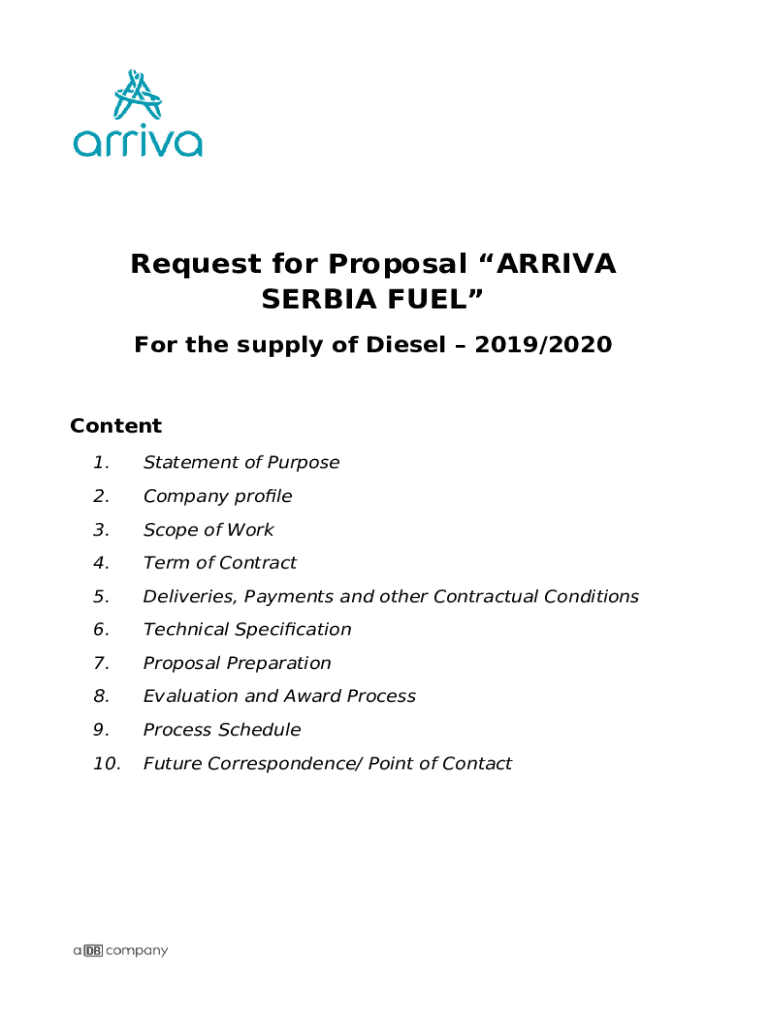 Request for Proposals Fuel Supply and Delivery Service Doc Template ...