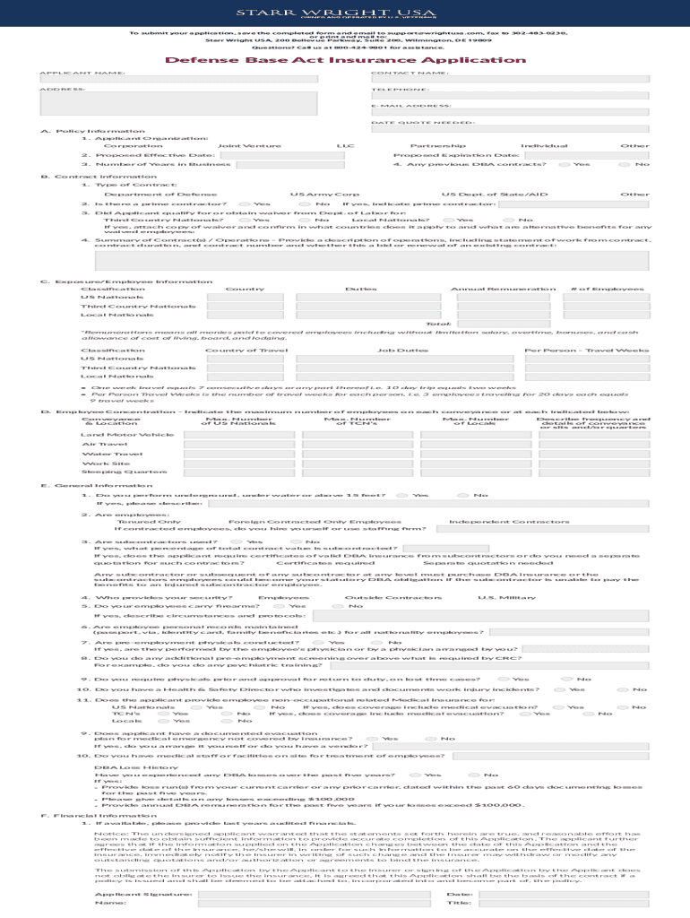 Fillable Online Make a Claim with Starr Wright Insurance - Starr Wright ...
