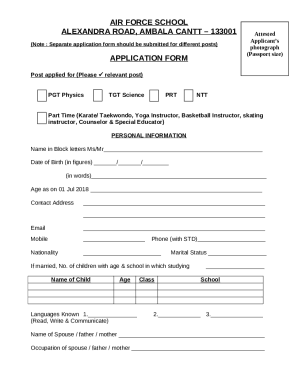 133001 APPLICATION Doc Template | pdfFiller