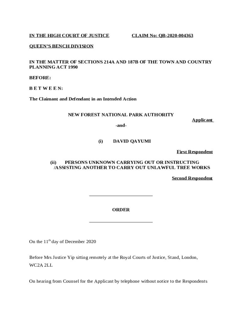 Amended Claim (CPR Part 8) Doc Template | pdfFiller