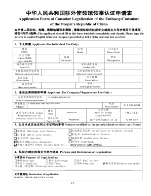 Fillable Online How to fill out Authentication Application Form (China ...