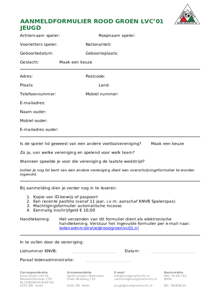 Persoonlijke gegevens Naam : Voornamen Geb. datum ... Doc Template | pdfFiller