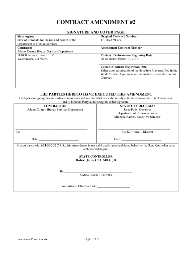 Fillable Online adams county, colorado - service agreement Fax Email Print - pdfFiller