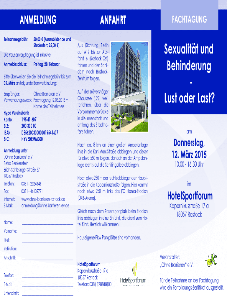 Ausfüllbar Online Sexualitt und Behinderung - Lust oder Last? Fax Email Drucken - pdfFiller