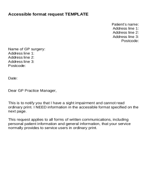 Sample Letter: Accessibility in Public Places - DRNC Doc Template ...