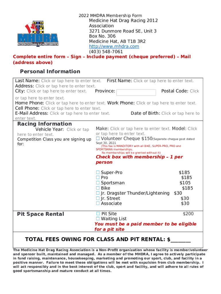 Online Personal Ination Racing Ination Doc Template | pdfFiller