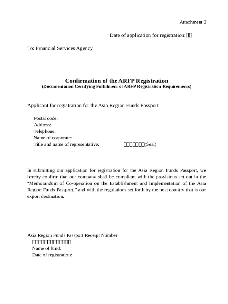 Asia Region Funds Passport (ARFP) - regulation memo Doc Template ...