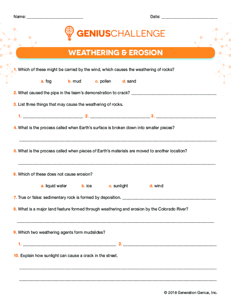Fillable Online I need help with this worksheet GENIUS CHALLENGE ...
