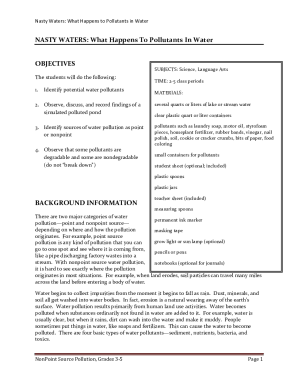 Fillable Online What is water pollution?ScienceEnvironment wiki ...