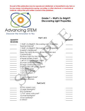 Fillable Online SAMPLE 1.Light.Inventory.doc Fax Email Print - pdfFiller