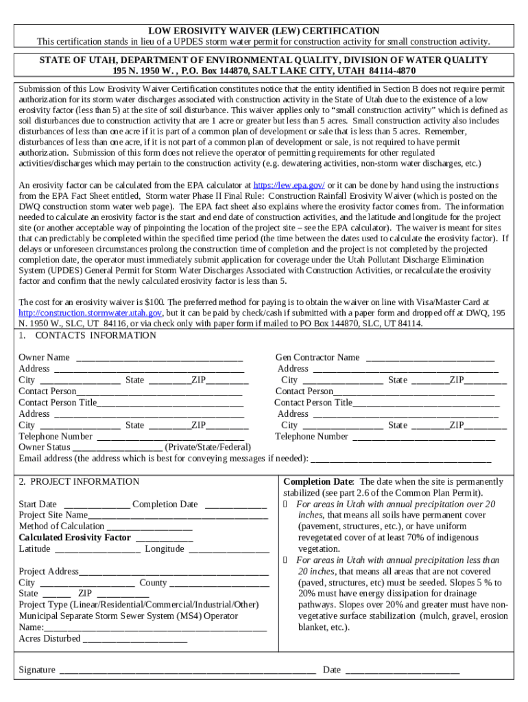 Storm Water Quality Permitting & SWPPP Review Process Doc Template ...
